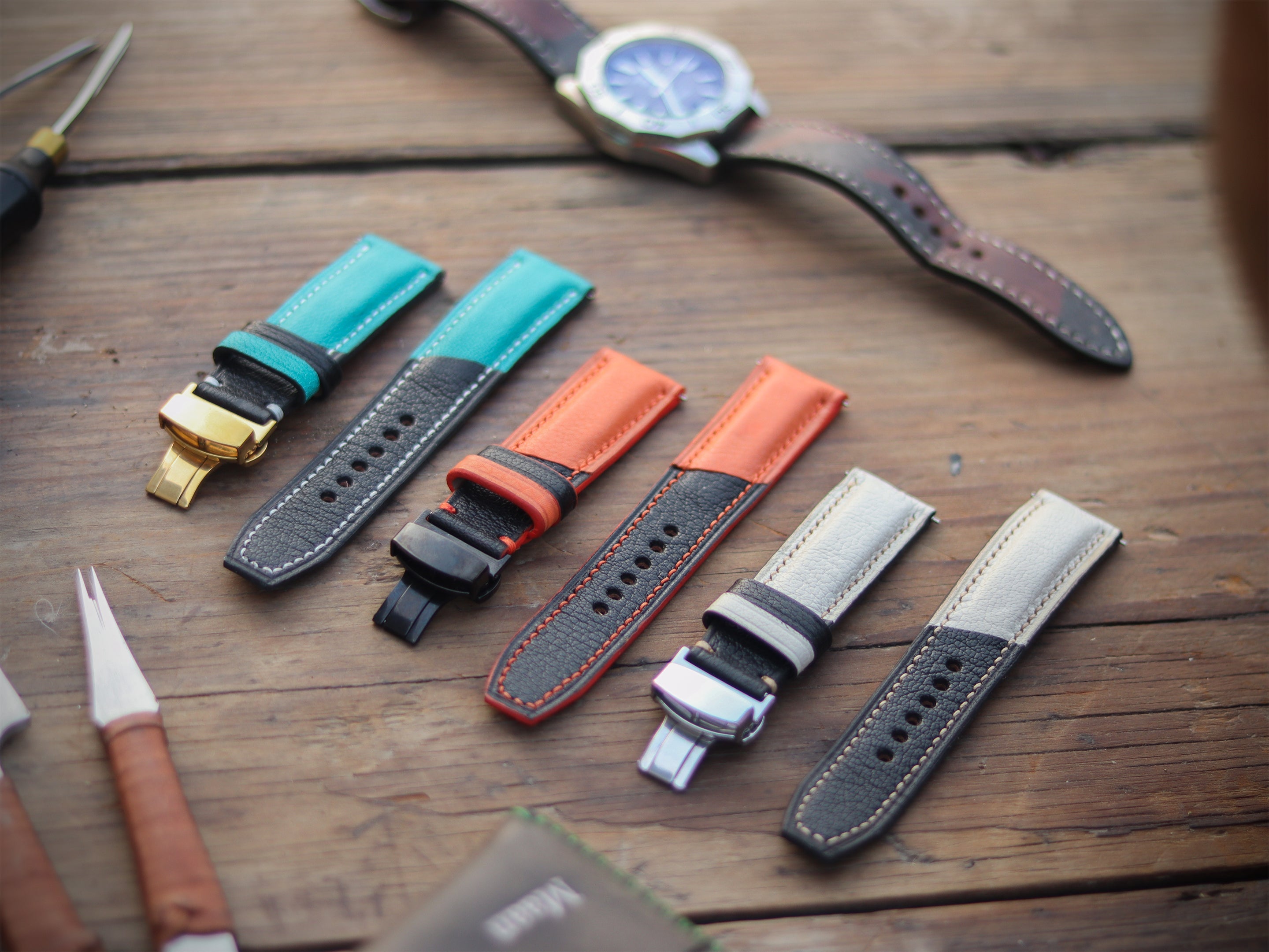 Premium Luxury Hand-Crafted Watch Straps Italian Leather - Leather-Man