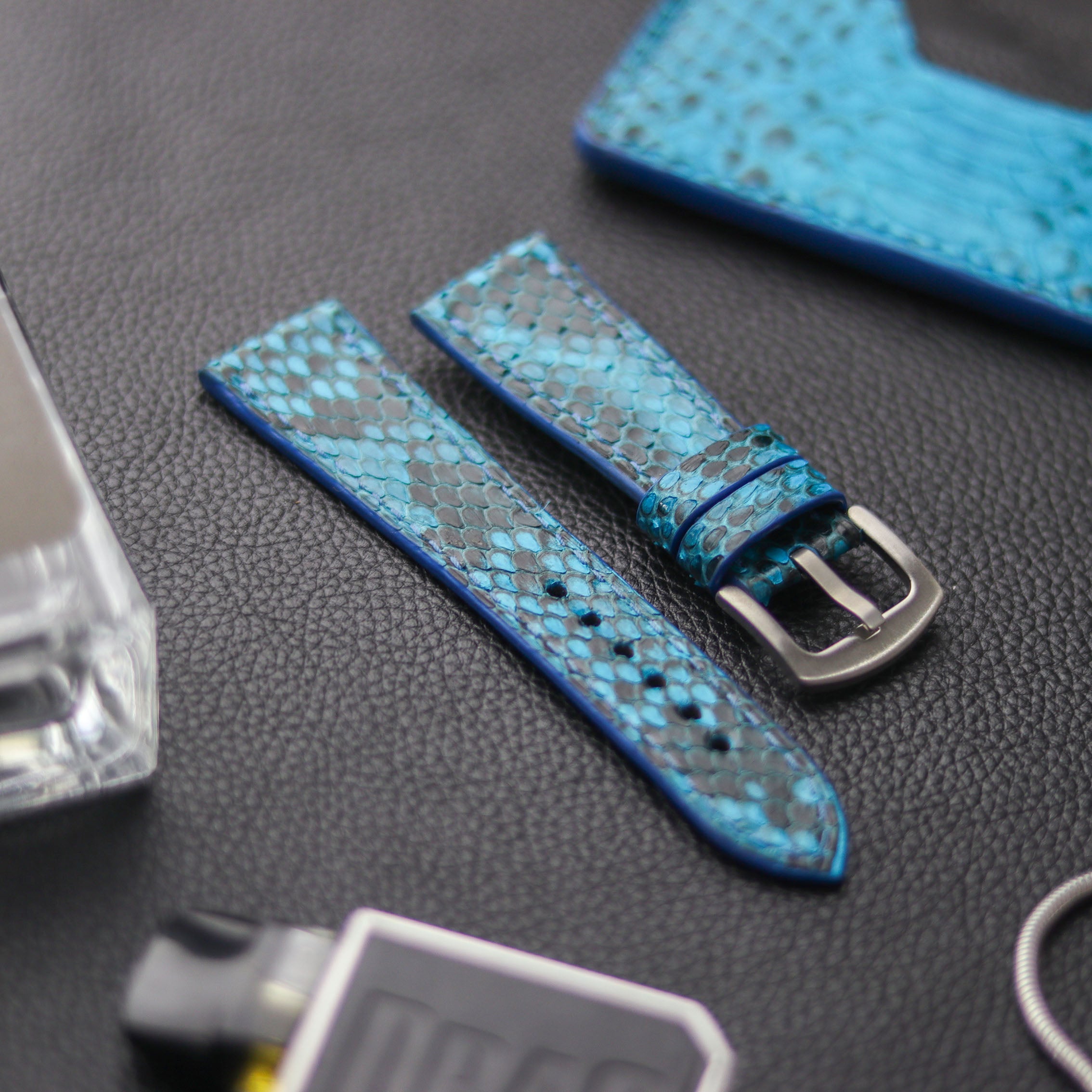 Real Authentic Python/Snake Skin Leather Watch Straps - Leather-Man